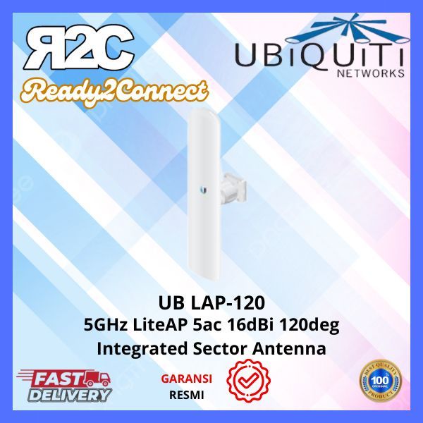 Jual Ubiquiti LiteAP AC LAP-120 2x2 MIMO Airmax Sector AP/LBE-5AC-16 ...