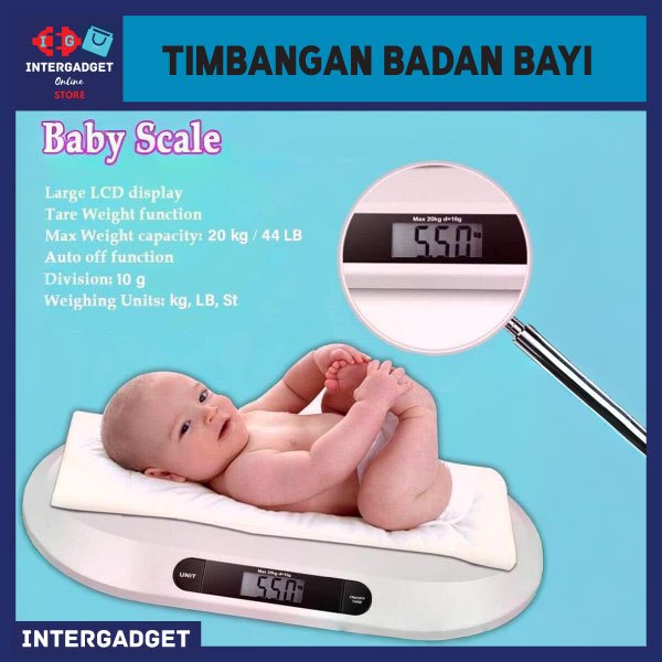 Jual Timbangan Badan Bayi Balita Baby Digital Weight Scales 20kg | Shopee Indonesia