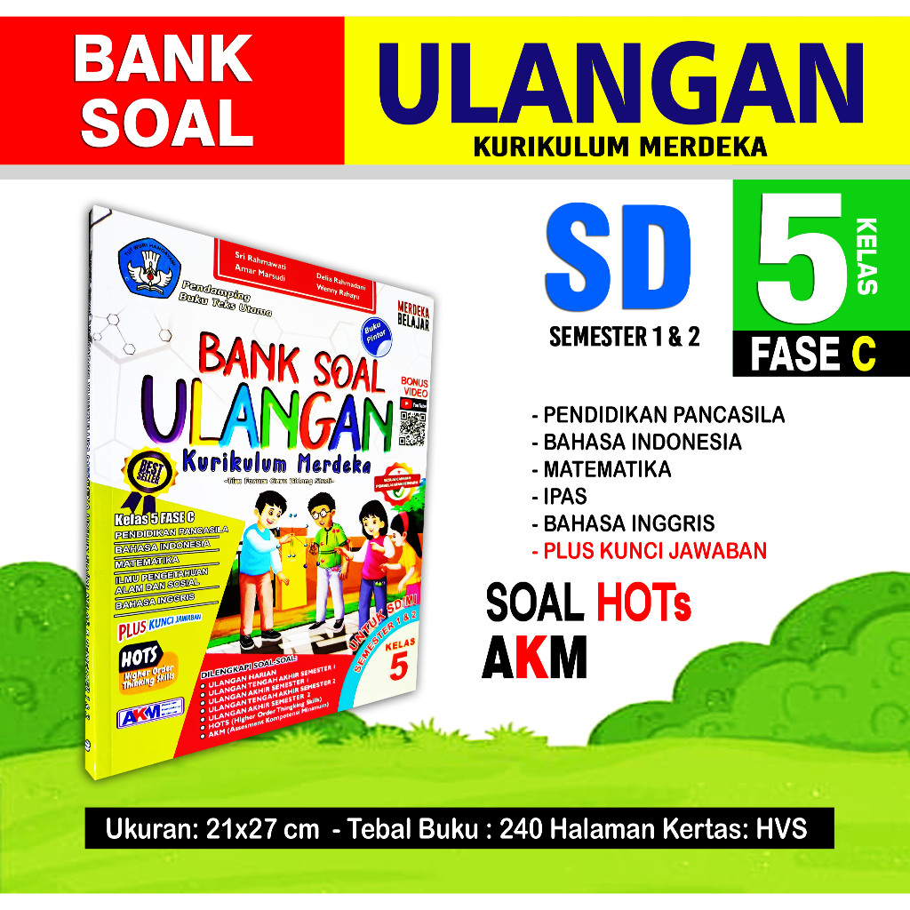 Jual BANK SOAL ULANGAN Kurikulum Merdeka SD/MI Kelas 5 ( CP TERBARU 2024) | Shopee Indonesia