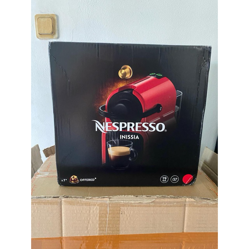 Jual NESPRESSO Inissia Coffee Machine Red / Nespresso Coffee Machine ...