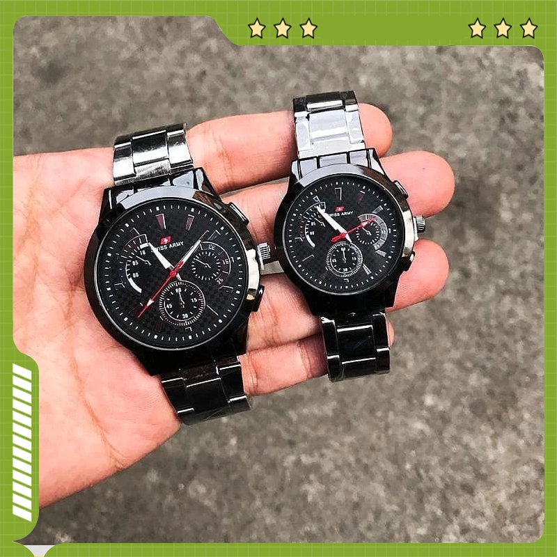 Jual Jam Tangan Couple/Pria/Wanita Analog Time Crono Hiasan Strap ...
