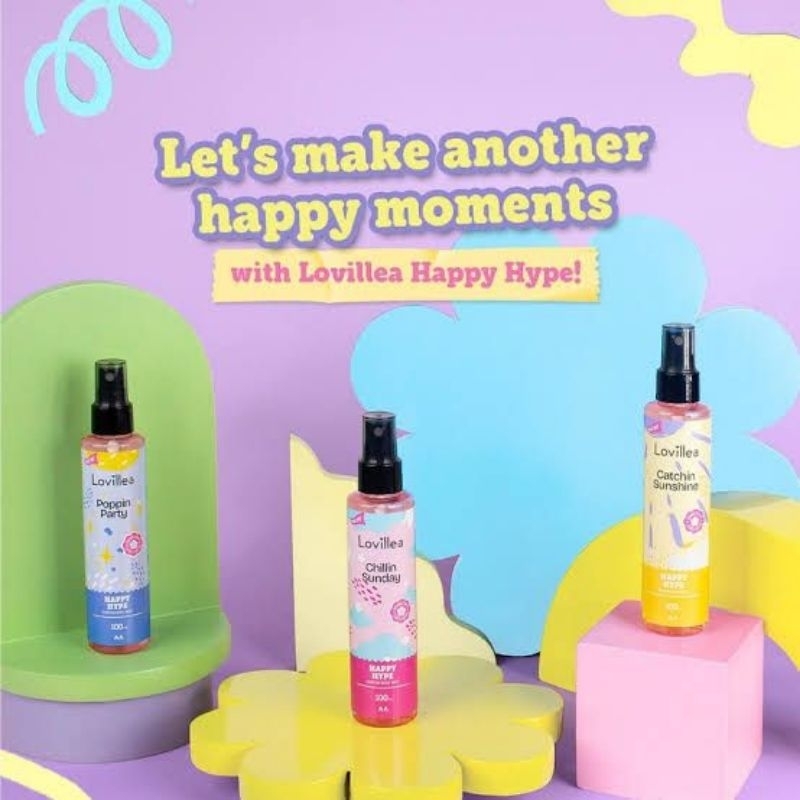 Jual Lovillea Body Mist Happy Hype 100ml | Shopee Indonesia