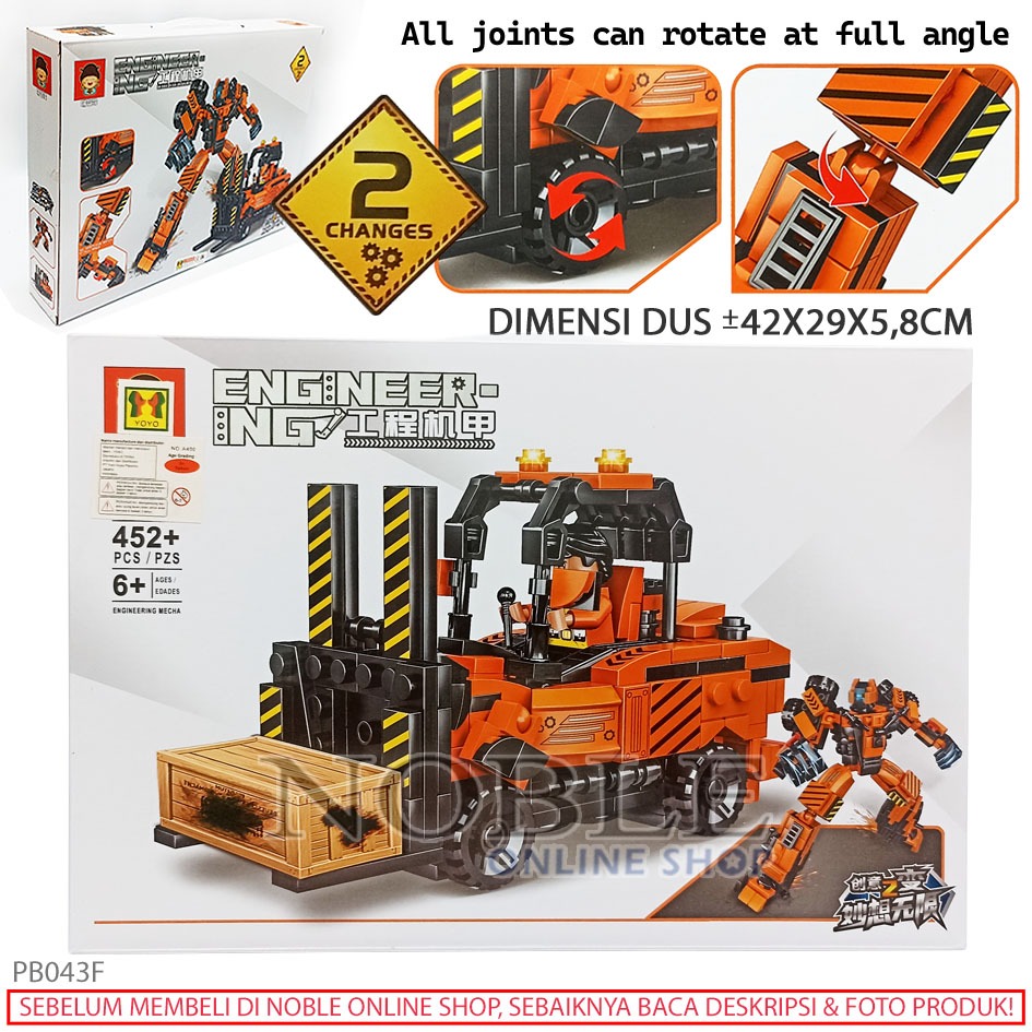 Jual Truck Forklift Change Robot Figure Alat Berat Konstruksi Bangunan Truk Miniatur Mainan ...