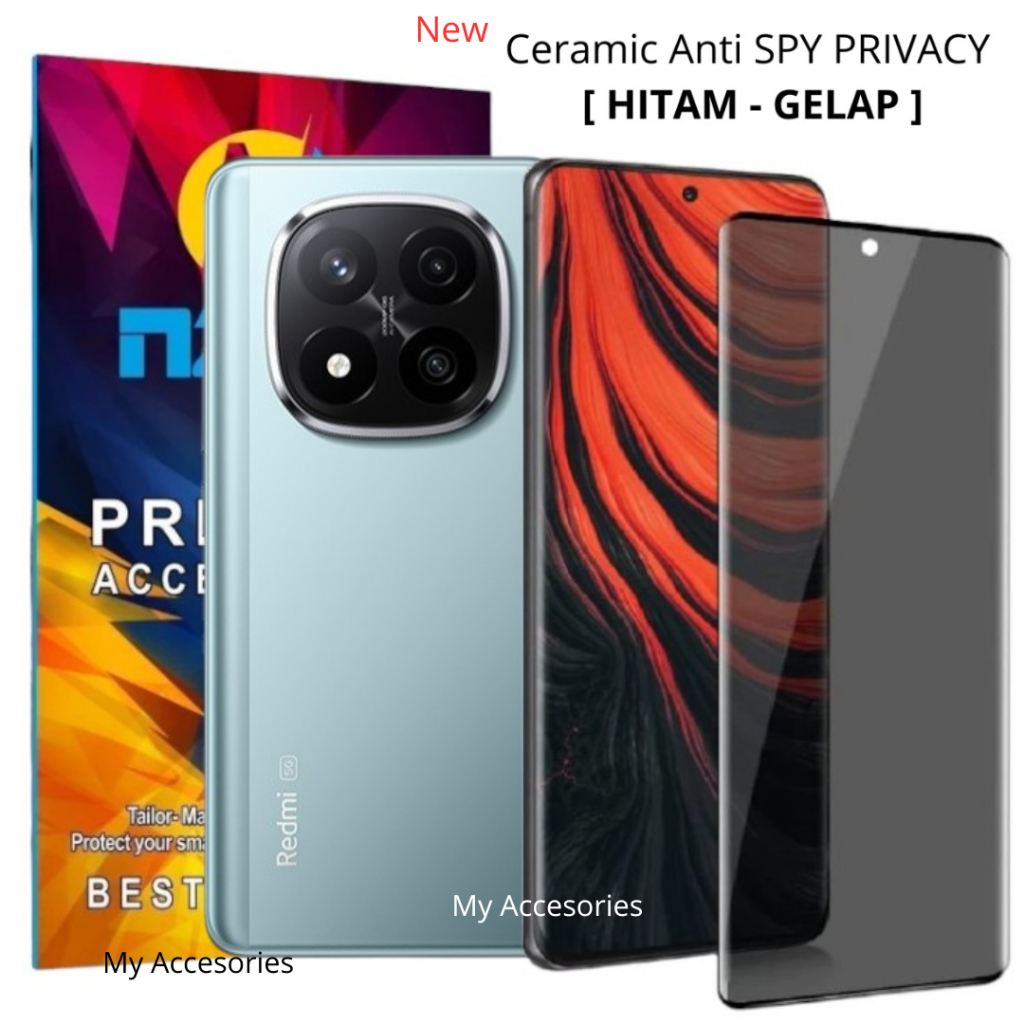 Jual Tempered CERAMIC CURVE ANTI SPY PRIVACY XIAOMI POCO X7 5G / Redmi Note 14 Pro 14Pro+ 13 ...