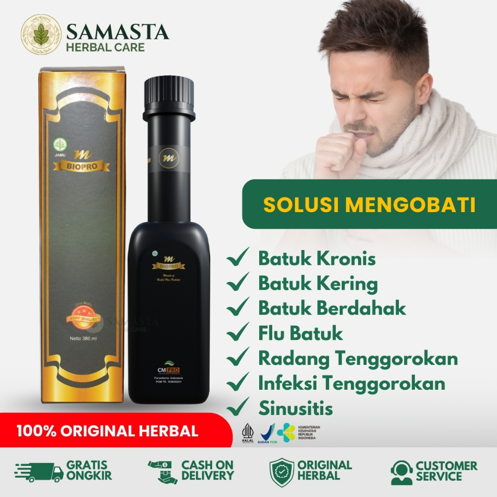Jual M-Biopro Suplemen Alami untuk Batuk Kronis, Berdahak, Sinusitis ...