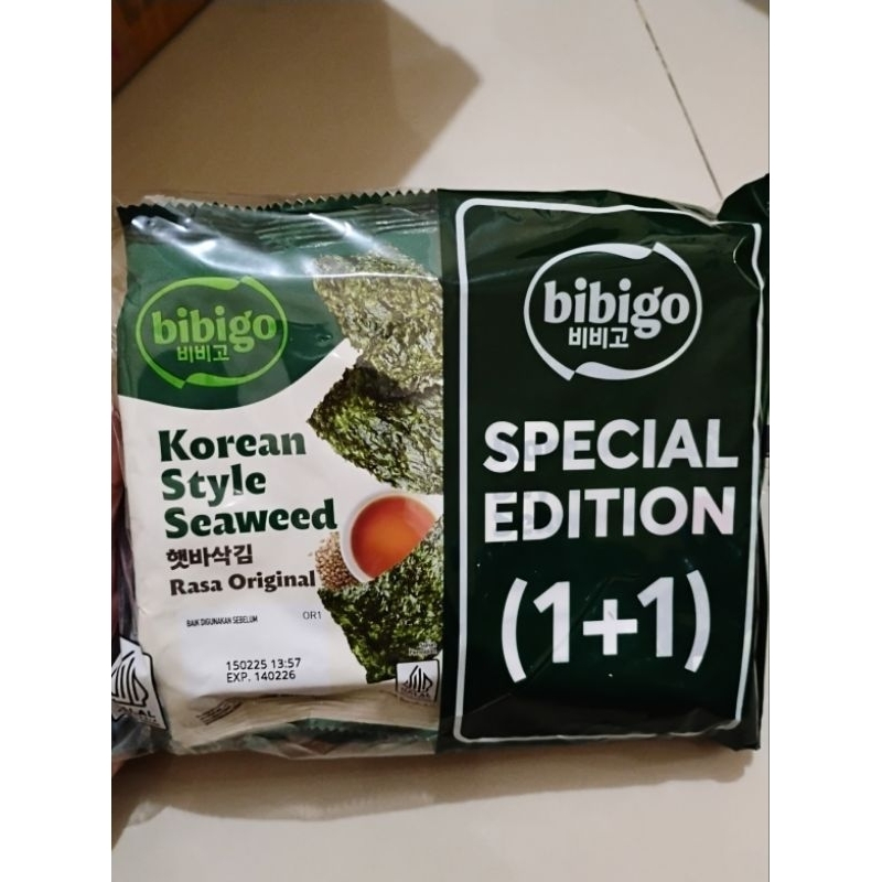 Jual Bibigo Korean Style Seaweed Original Special Edition 1+1 (2PCSX4GR ...