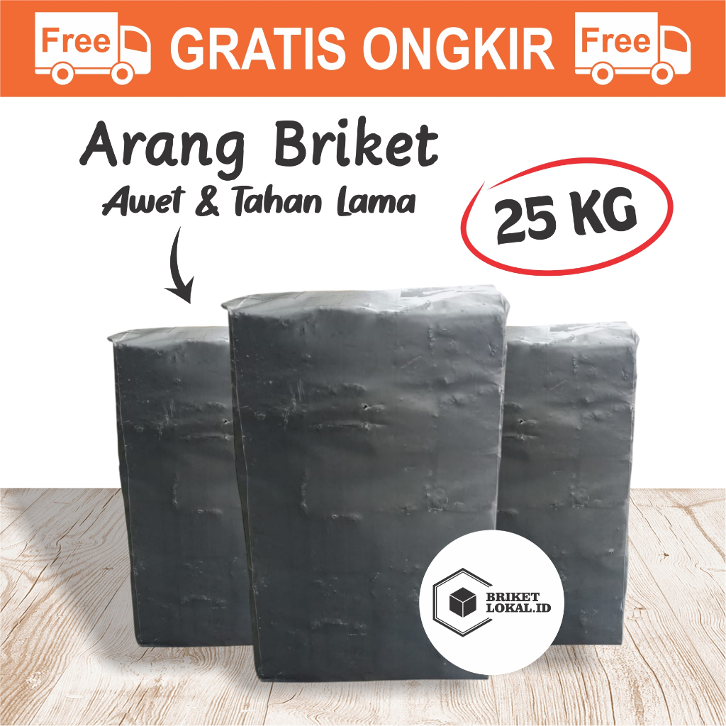 Jual 6.6 COD Arang Briket 25KG Briquettes Coconut Charcoal Areng ...