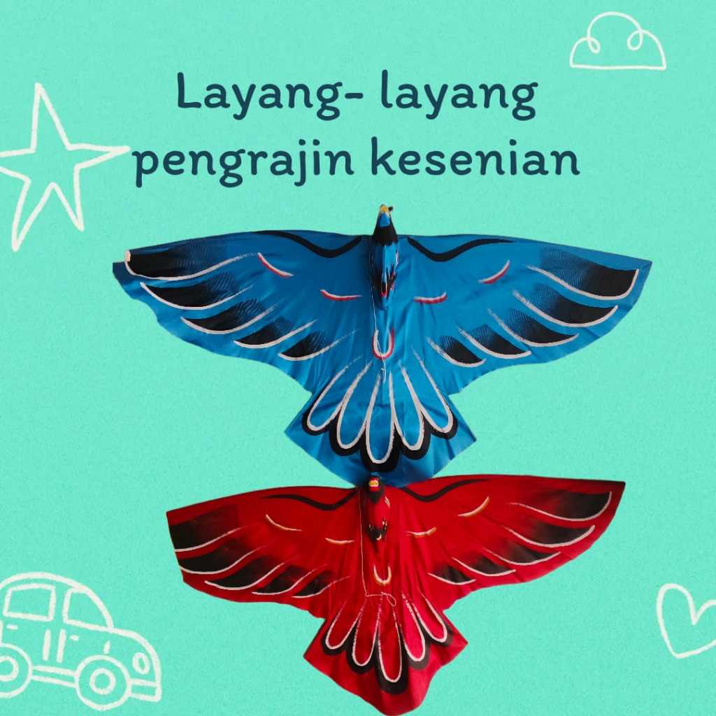 Jual Layang-Layang bisa bongkar pasang bahan kain bambu motof burung mainan anak-anak | Shopee ...