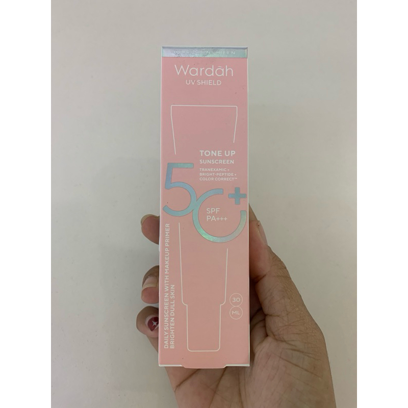 Jual Wardah Uv Shield Tone Up Sunscreen SPF 50 + PA +++ 30ml Ori ...