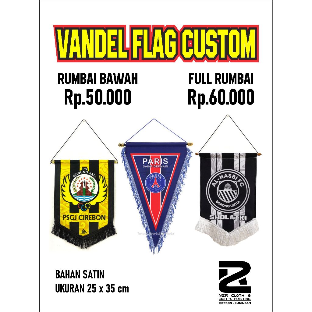 Jual Bendera Vandel Custom Sepak Bola Futsal Kain Premium | Shopee ...