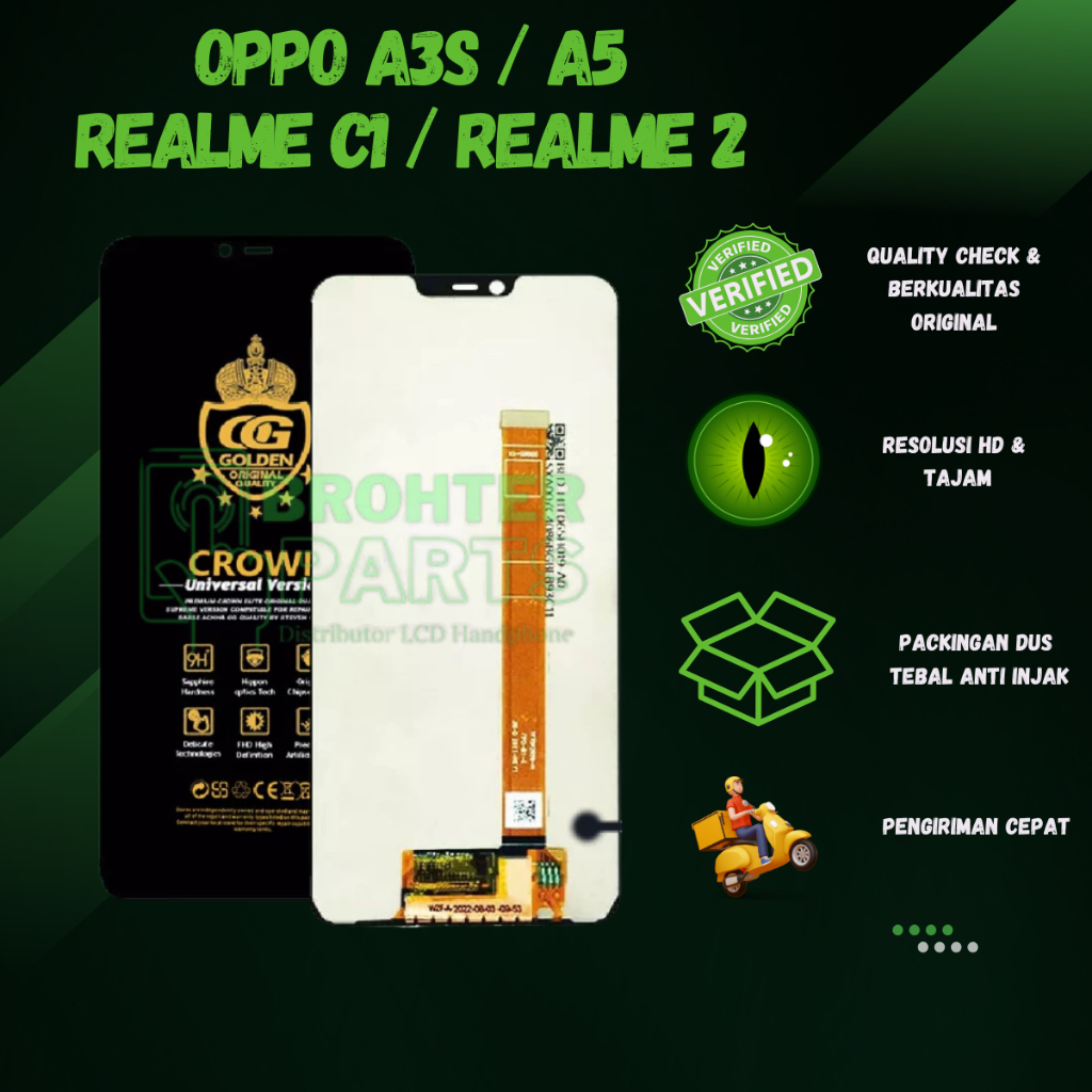 Jual LCD OPPO A3S / OPPO A5 / REALME C1 / REALME 2 TOUCHSCREEN FULLSET COMPLETE | Shopee Indonesia
