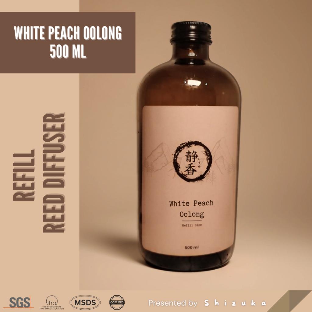 Jual Shizuka Reed Diffuser Aromatherapy White Peach Oolong 500ml | Shopee Indonesia