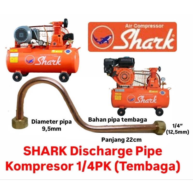 Jual SHARK Discharge Pipe Kompresor 1/4pk Tanda Tanya TEMBAGA | Shopee ...