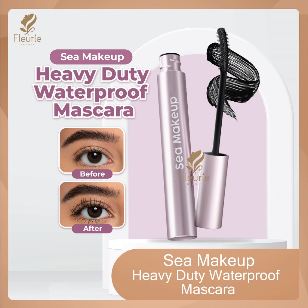 Jual Sea Makeup Heavy Duty Waterproof Mascara 8gr - Obsidian Black ...