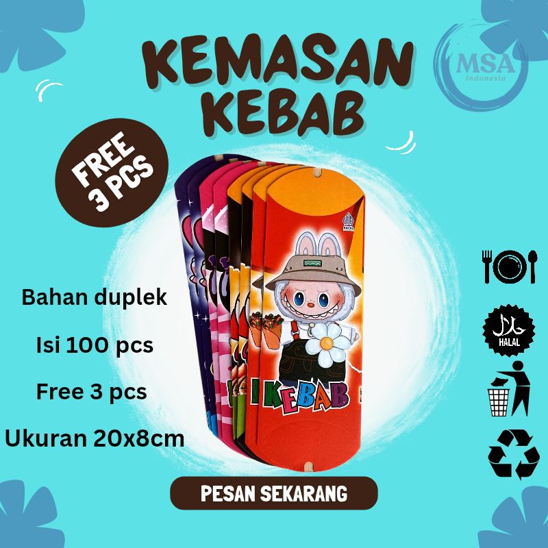 Jual bungkus kebab kemasan kebab kertas pembungkus kebab pembungkus ...