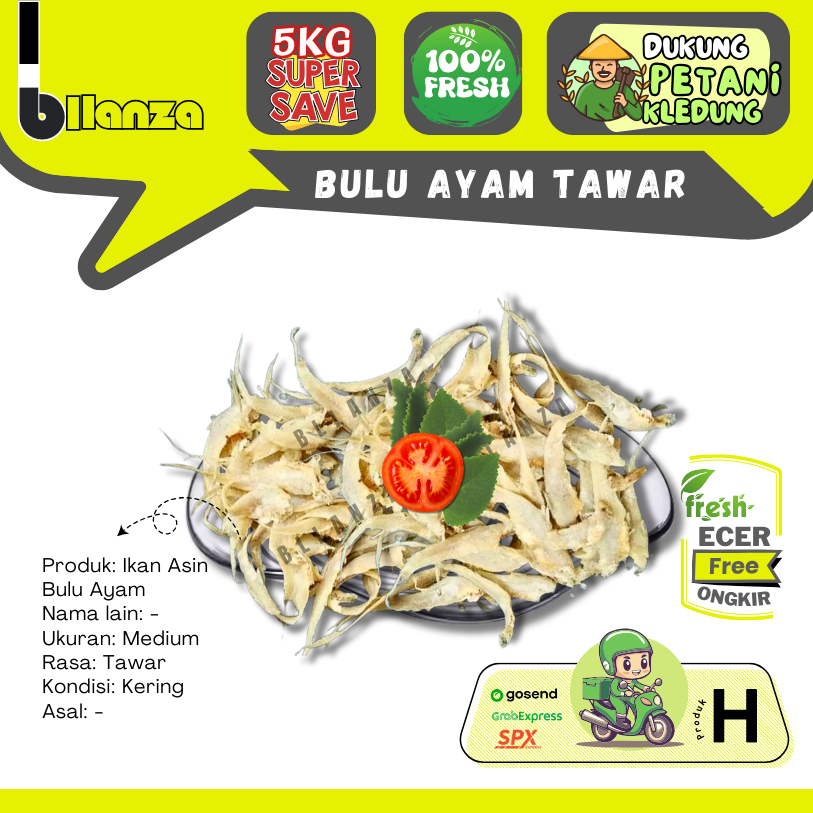 Jual Bllanza | Ikan Asin Bulu Ayam SUPER — Sayur Gunung ECER (H ...