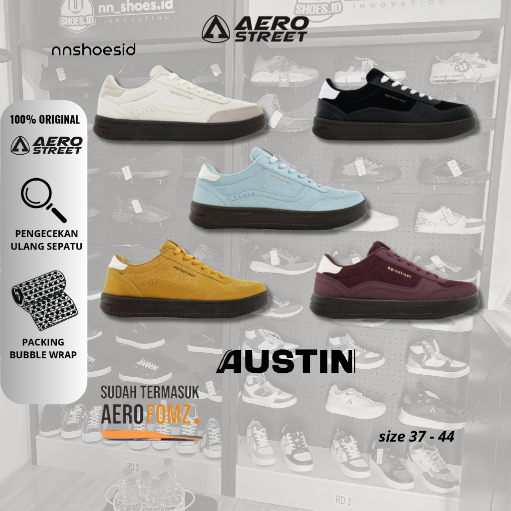 Jual Aerostreet Austin Hitam/Natural - Sepatu Sneakers Casual | Shopee ...