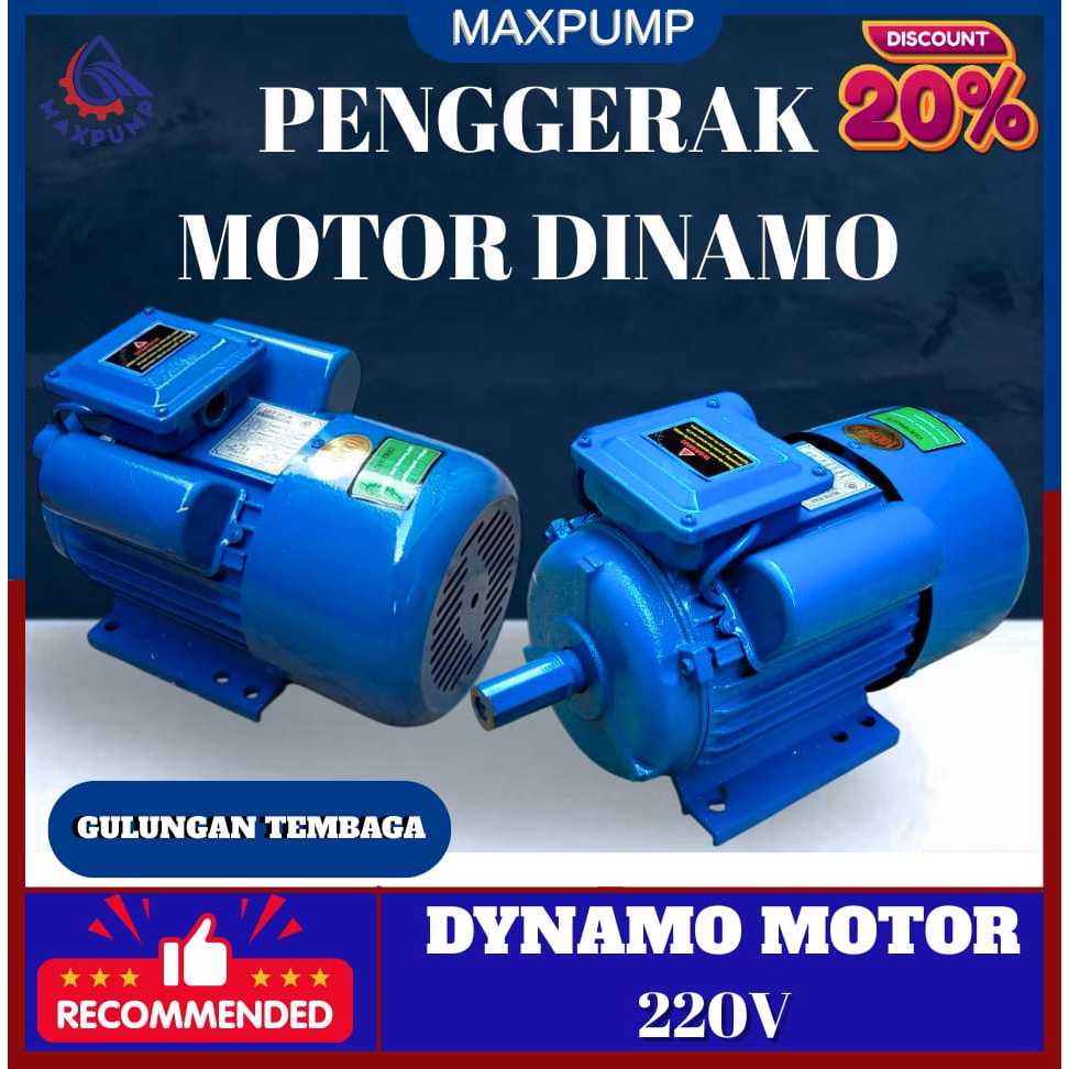 Jual MAXPUMP Dinamo Elektro Motor 1 Phase 0,33 Hp / 3 HP 1500 RPM ...