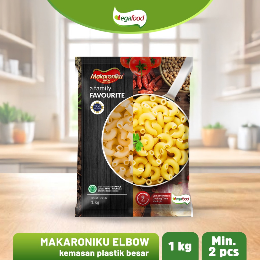 Jual MAKARONIKU Elbow / Makaroni Bantet Mentah / Macaroni Pasta 1 kg ...