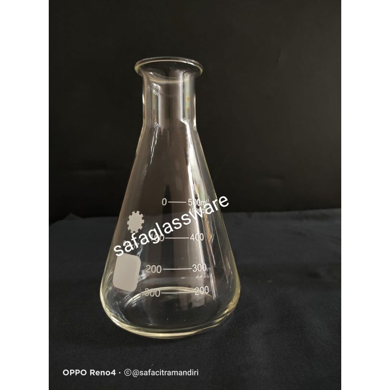 Jual Erlenmeyer Flask 500ml RRC/ Labu Erlenmeyer Flask 500ml | Shopee ...