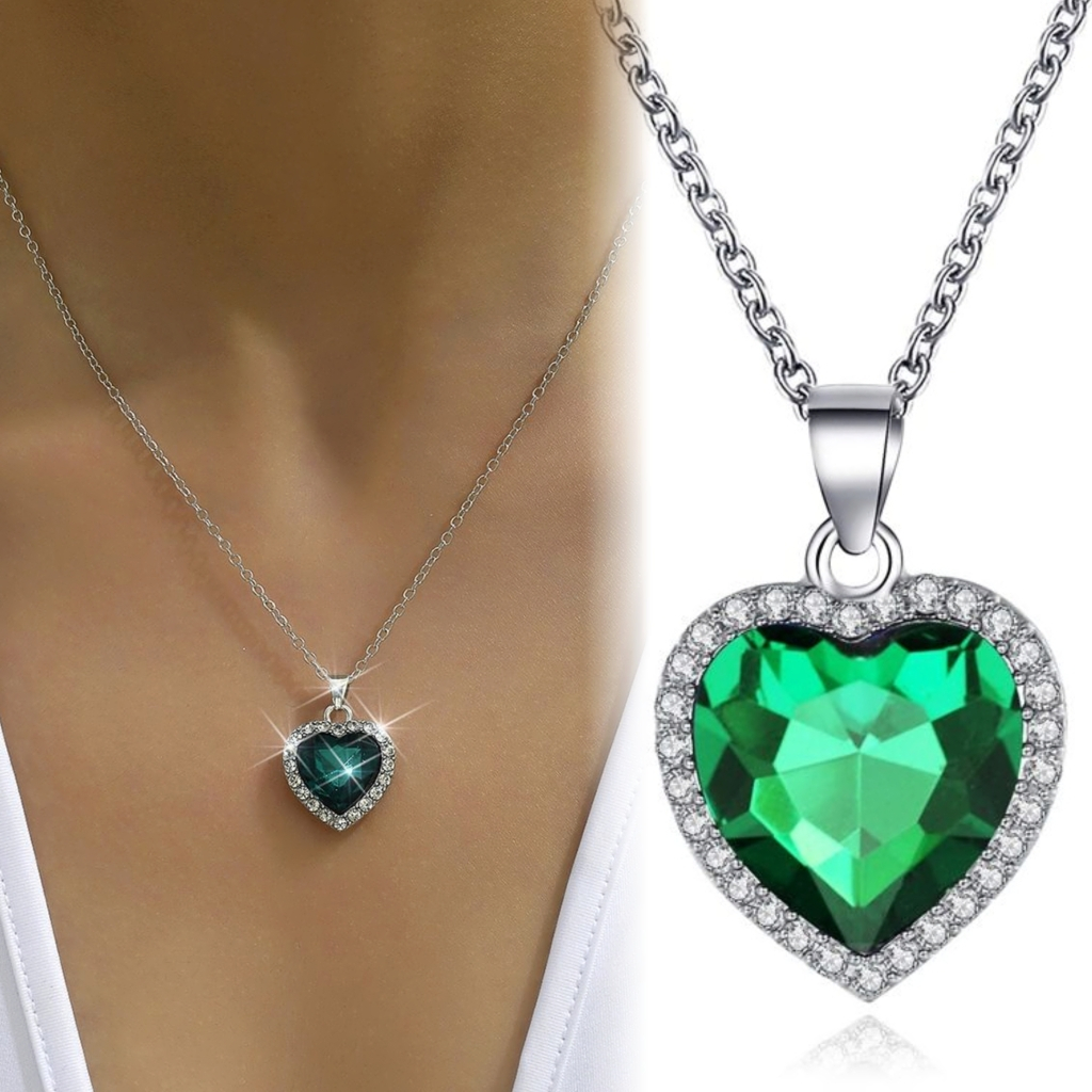 Jual Kalung Love Liontin Kristal Untuk Wanita Elegan Aksesoris Fashion ...