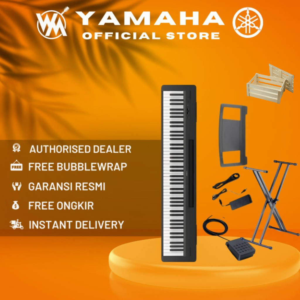 Jual Yamaha Digital Piano P-145 / P145 / P 145 + Stand, Pedal Sustain FC5A + Packing Kayu ...