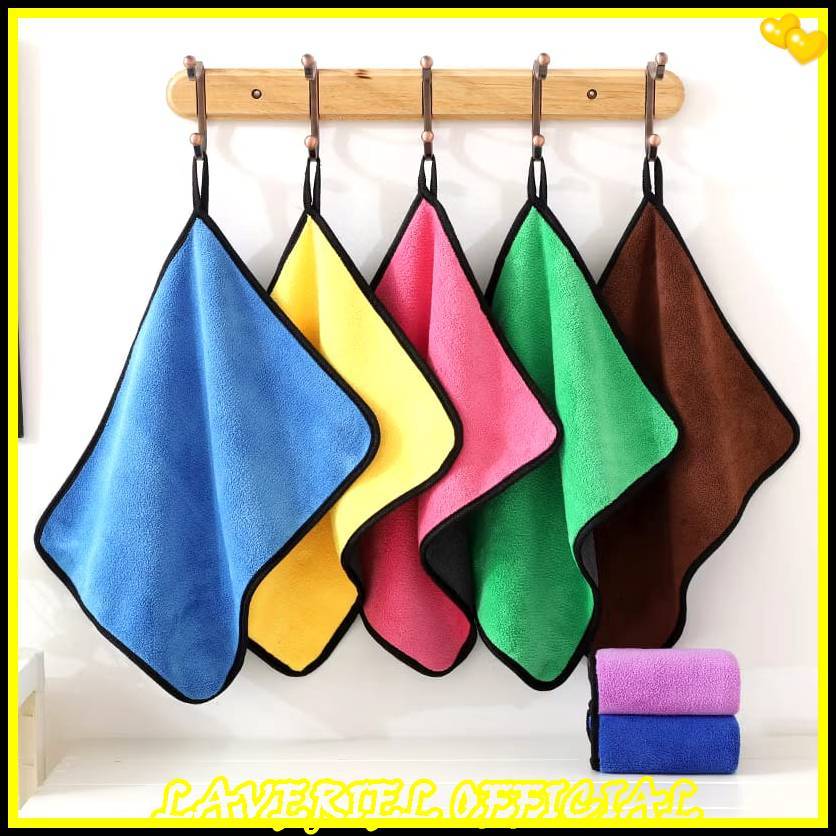 Jual KAIN LAP MICROFIBER PREMIUM 30x30 HANDUK MINI 2 SISI LEMBUT ...