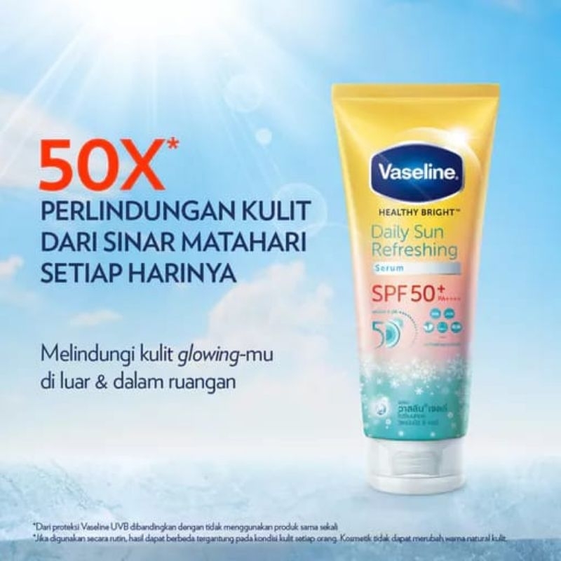 Jual VASELINE Healty Bright Daily Sun Refreshing Serum SPF 50+ PA++++ 170ml | Shopee Indonesia