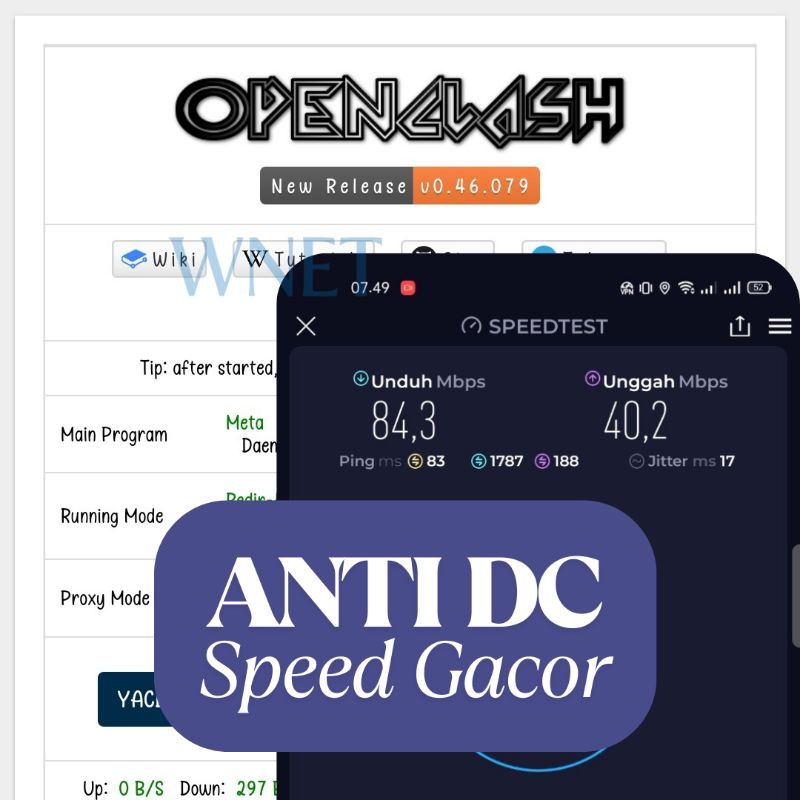 Jual Config Openclash STB Openwrt Premium Anti DC Bengong Speed Gacor WNET | Shopee Indonesia