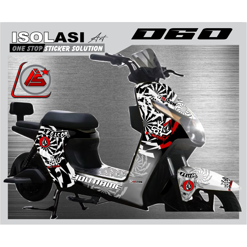 Jual d60 volcom( BUKAN UNIT SEPEDA LISTRIK )D60-sticker decal untuk ...