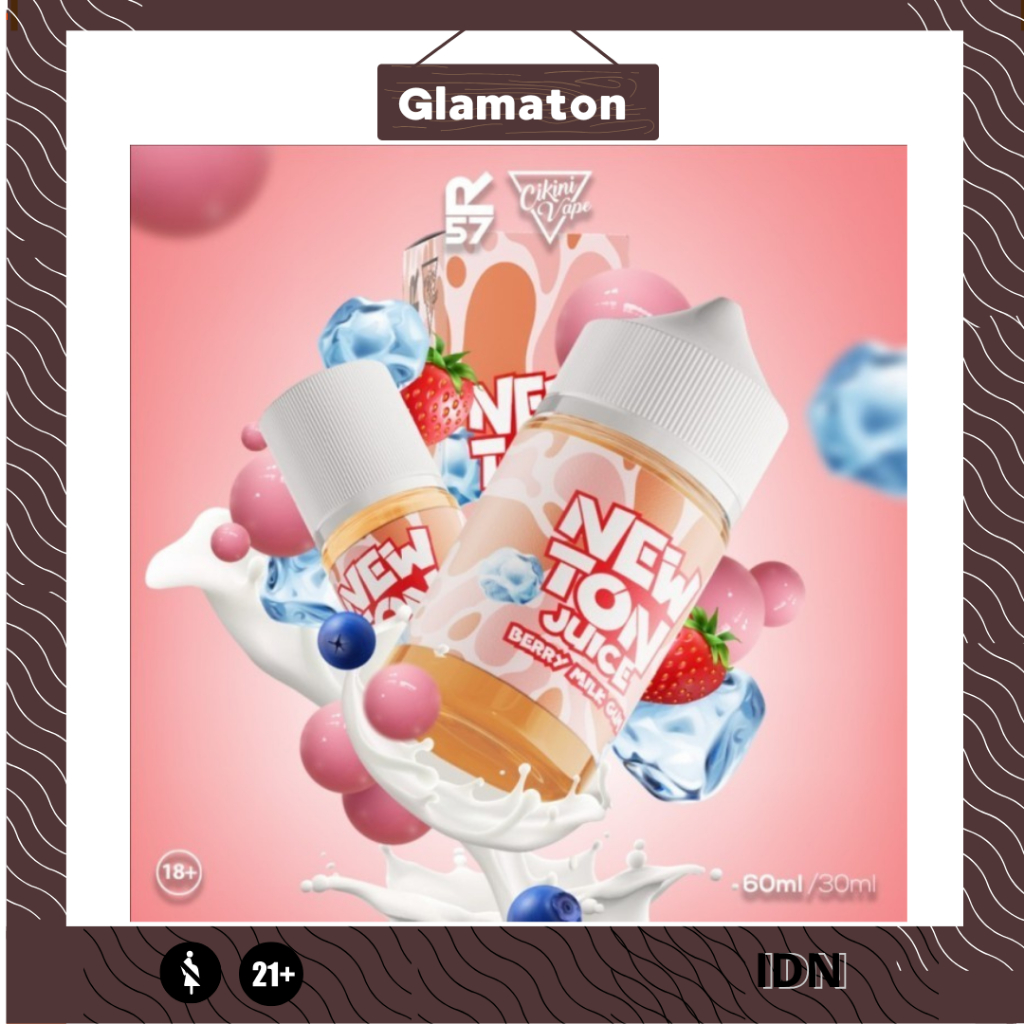 Jual LIQUID NEWTON V2 JUICE BERRY MILK GUM 60ML FREEBASE AUTHENTIC ...