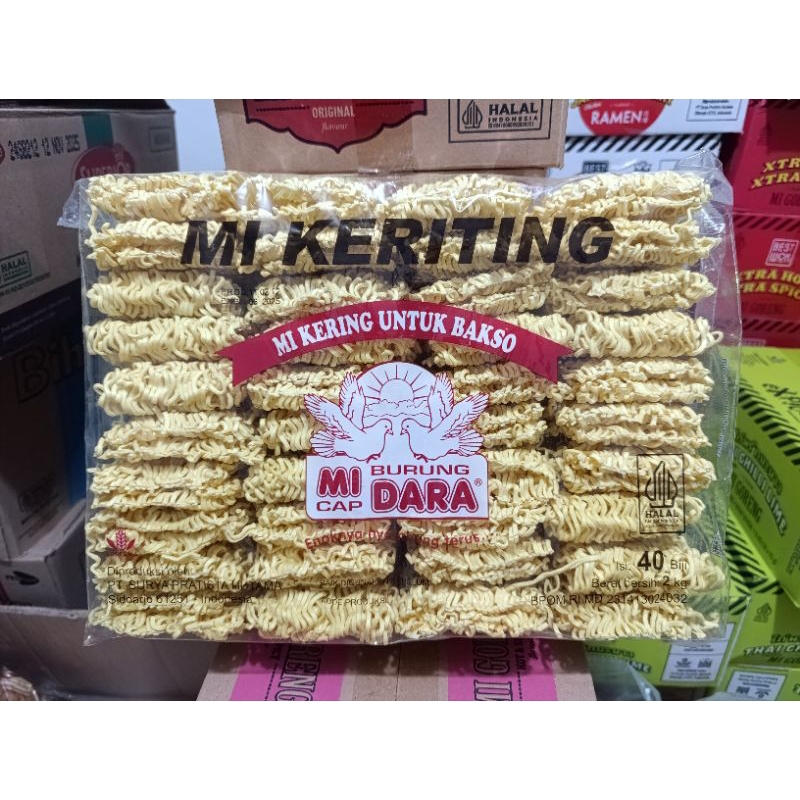 Jual Mie keriting untuk bakso 40 keping cap mi burung dara | Shopee ...