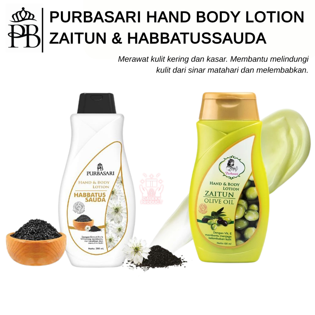 Jual PURBASARI HAND & BODY LOTION ZAITUN & HABBATUSSAUDA | Shopee Indonesia