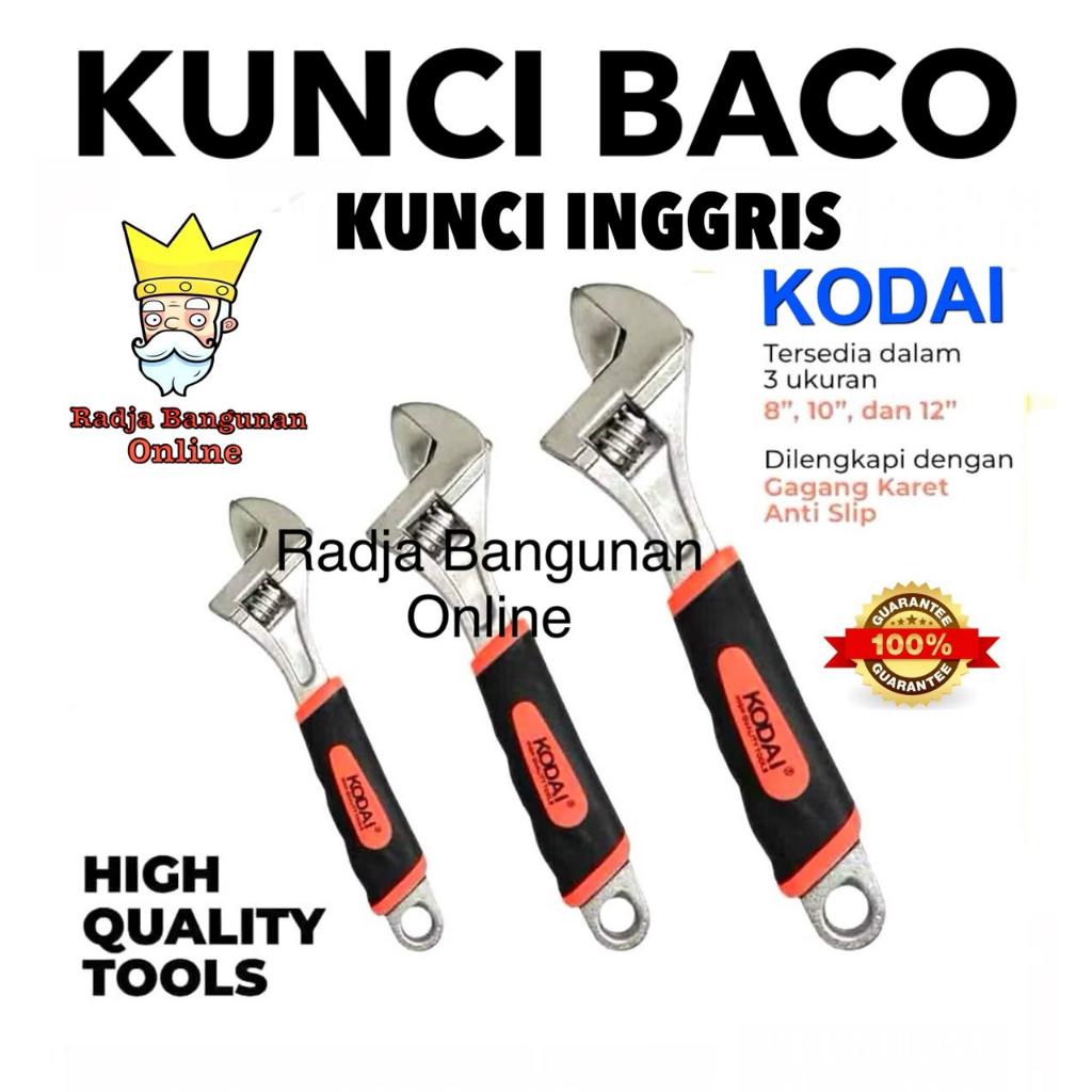 Jual Kunci Inggris Adjustable Wrench KODAI Gagang karet / Kunci Baco ...