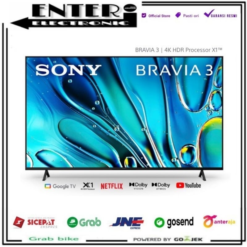 Jual SONY BRAVIA 3 K55S30 - LED GOOGLE TV 4K HDR 55 INCH SONY K 55S30 BRAVIA3 DOLBY VISION ATMOS ...