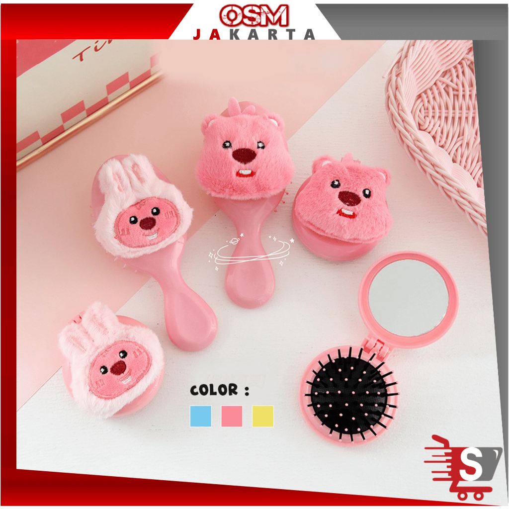 Jual OSM JKT F6604 Sisir Bulat 2 in 1 / Hair Comb Pocket Travel Size ...