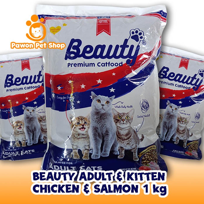 Jual BEAUTY Premium Makanan Kucing Catfood Adult & Kittens Rasa Chicken ...