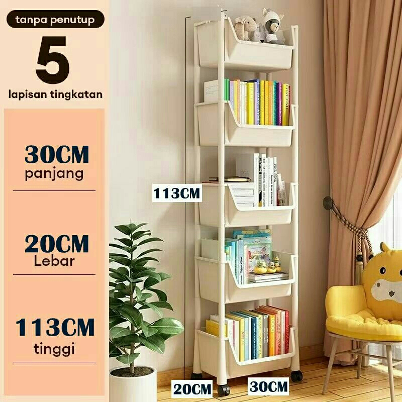 Jual (FREEBUBLE)RAK AESTHETIC 3TINGKAT 5TINGKAT PORTABLE READY BATAM ...