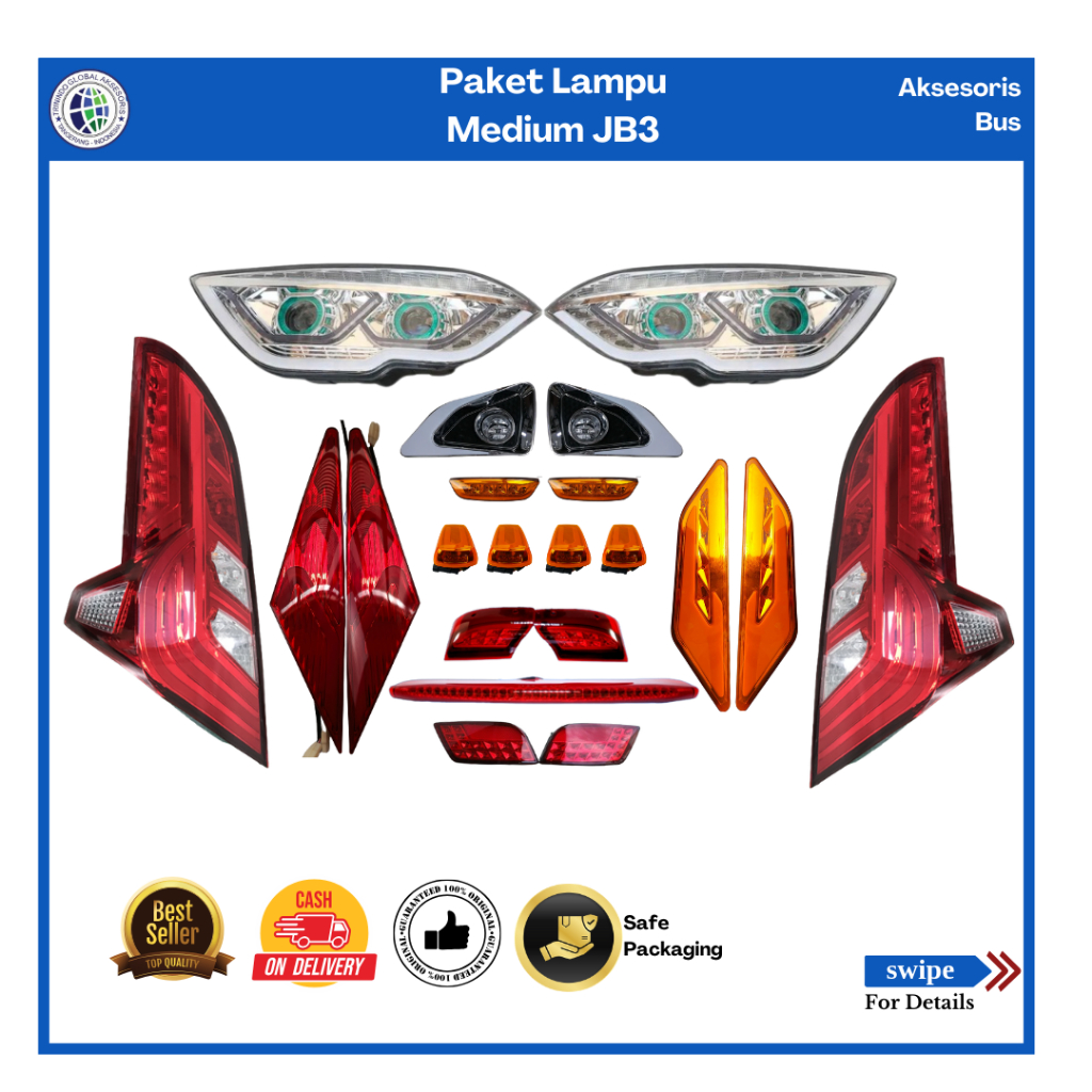 Jual Paket Lampu Bus Jetbus 3 Medium/Paket Lengkap Lampu Bus Adiputro ...