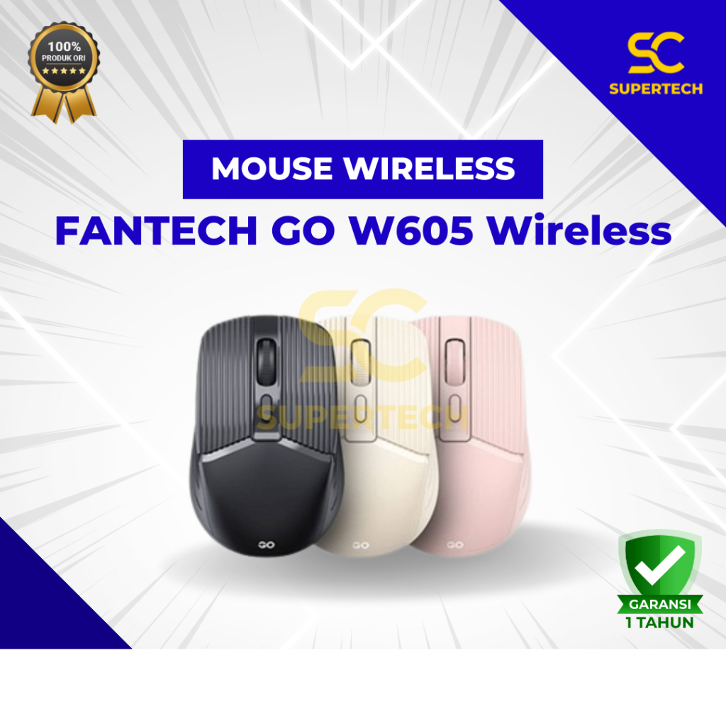 Jual Fantech W605 GO Wireless Mouse Office 2.4Ghz 1600DPI (BLACK,BEIGE,PINK) | Shopee Indonesia