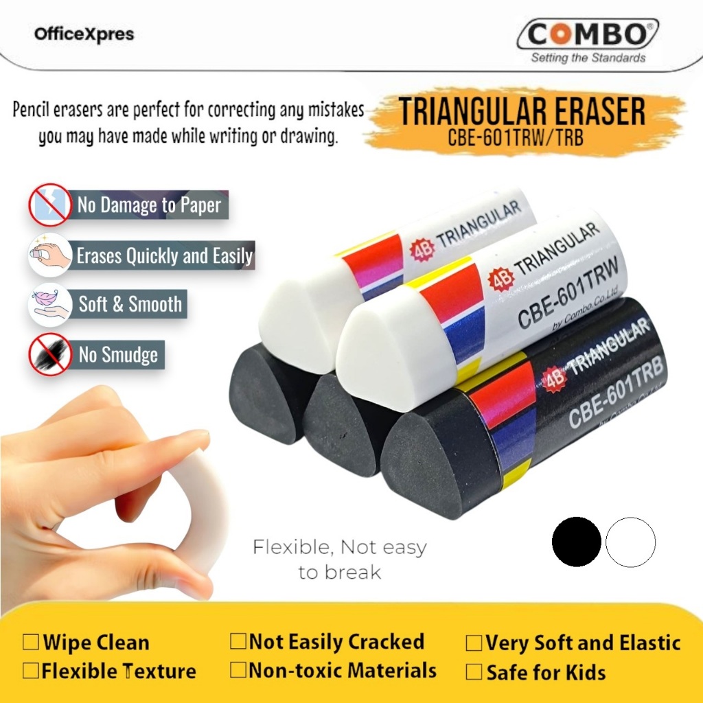 Jual Triangular Eraser CBE-601 / Penghapus Pensil Segitiga / Triangle ...