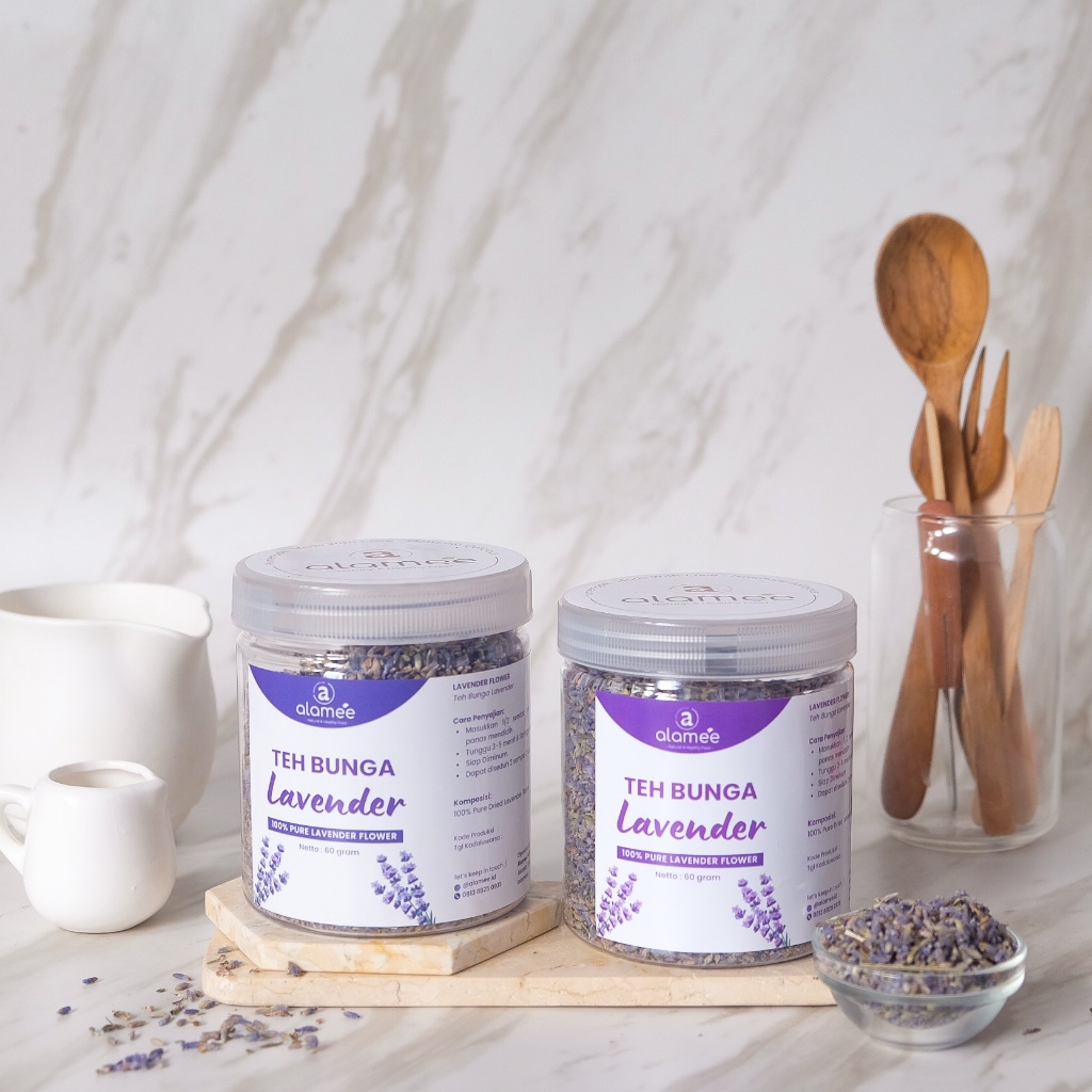 Jual ALAMEE Teh Bunga Lavender Flower Tea Organik Kering Dried 60gr ...
