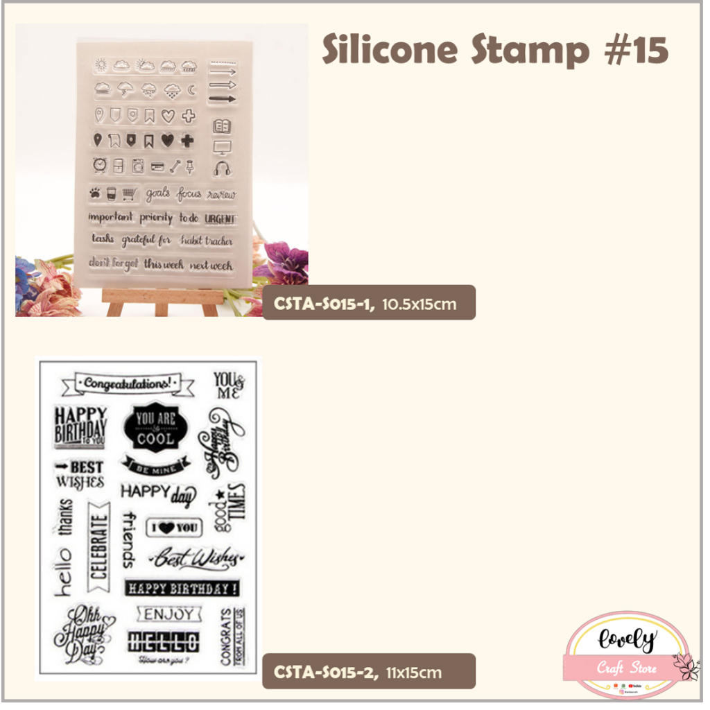 Jual LovelyCraftStore | S 15 Transparent Silicone rubber Clear Stamp ...