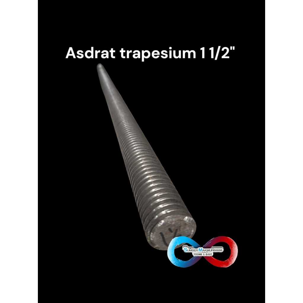 Jual Asdrat Besi Mentah 1 1/2 inch TRAPESIUM Baut Stud Bolt Full As ...
