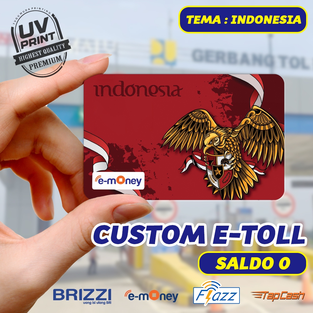Jual Cetak eMoney Mandiri/BRIZZI/TapCash/Flazz/Kartu e Toll Custom | eToll Card UV Print ...
