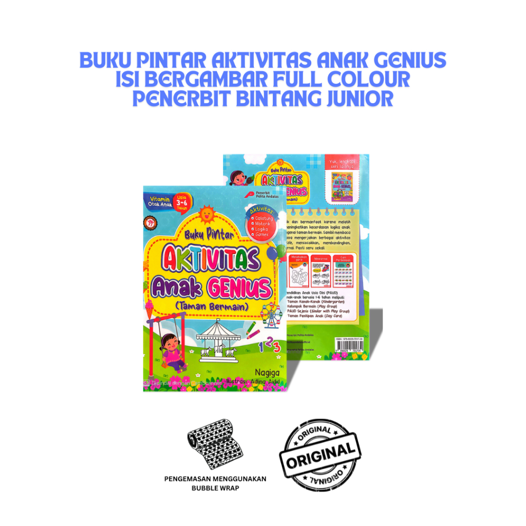 Jual Buku Pintar Aktivitas Anak Genius untuk Usia 3-6 Tahun Isi ...
