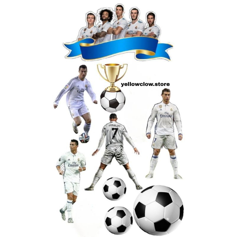 Jual REAL MADRID /Topper Real Madrid cake/Topper Kue Ultah Real Madrid ...
