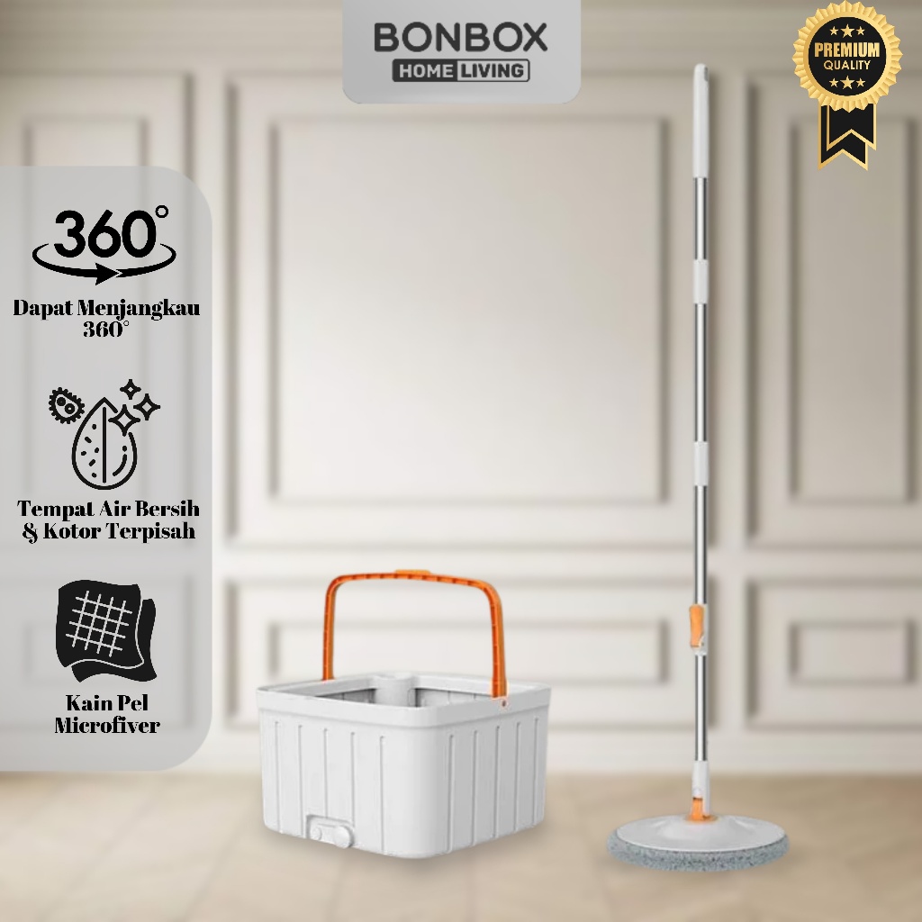 Jual 【FREE 2 KAIN REFILL】BONBOX HOME LIVING - Alat Pel Lantai 2 in 1 ...