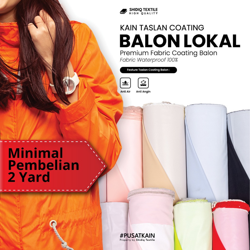 Jual Kain Taslan Coating Balon LOKAL ( Bukan Import ) Bahan Jacket ...