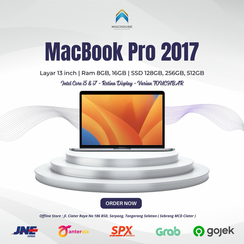 Jual MacBook Pro 13 inch 2017 Intel i5/i7 Ram 8/16GB | SSD 128/256 ...